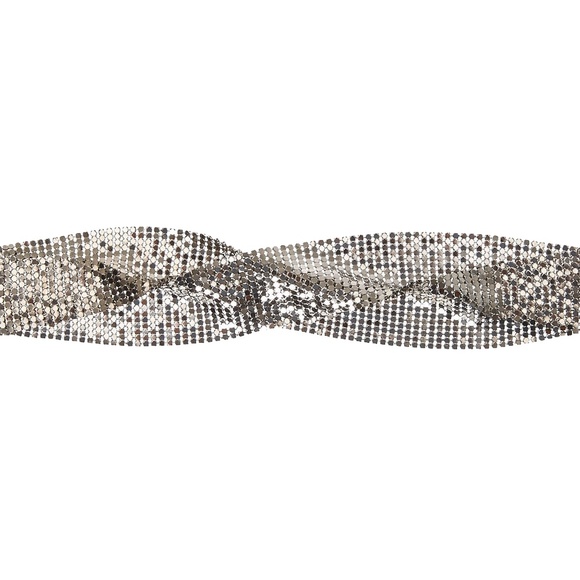 Icing | Jewelry | New Silver Tone Disco Crisscross Choker Necklace ...